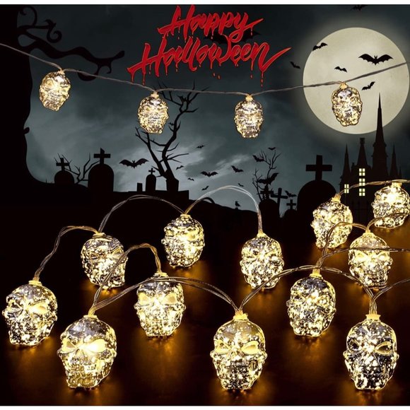 Unbranded | Holiday | 2 Led Halloween String Lights 98ft Orange Lights ...